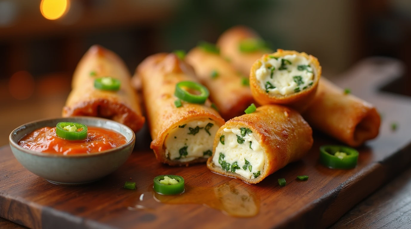 Egg Roll Wrapper Goat Cheese Jalapeno Recipe Made Easy